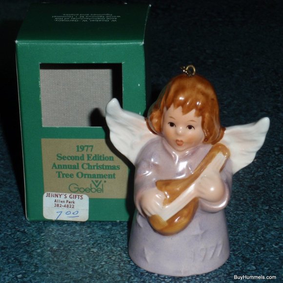 Goebel | Holiday | 977 Goebel Purple Angel With Lute Bell Christmas ...